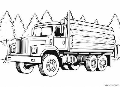 coloring page of a log