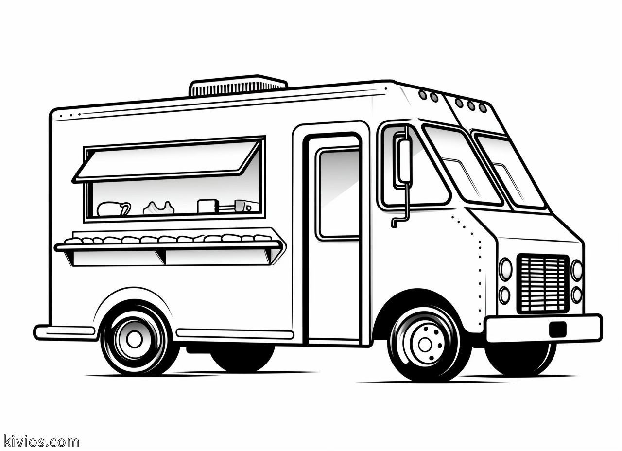 Food Truck Coloring Pages - Kivios