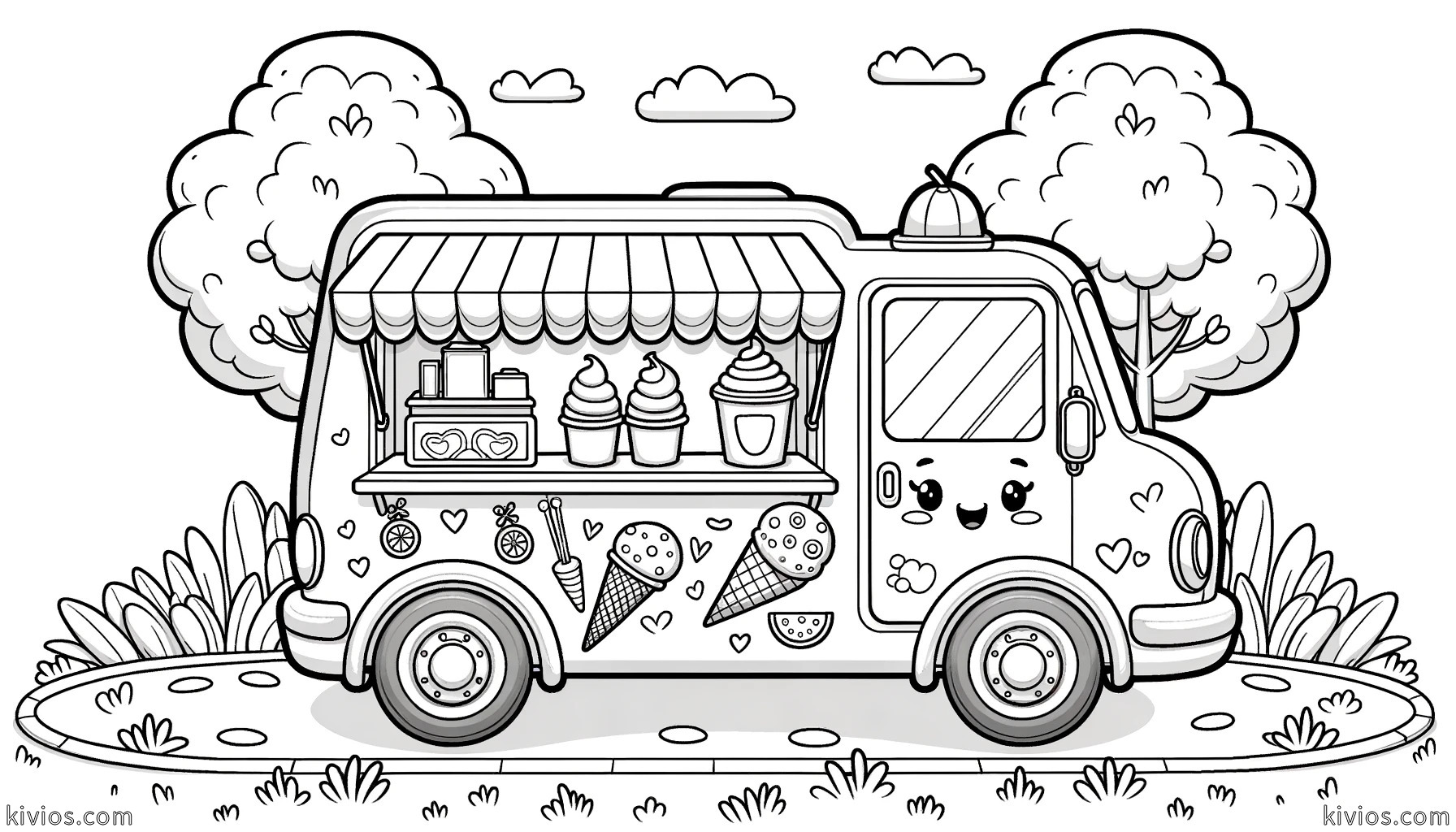 Food Truck Coloring Pages - Kivios