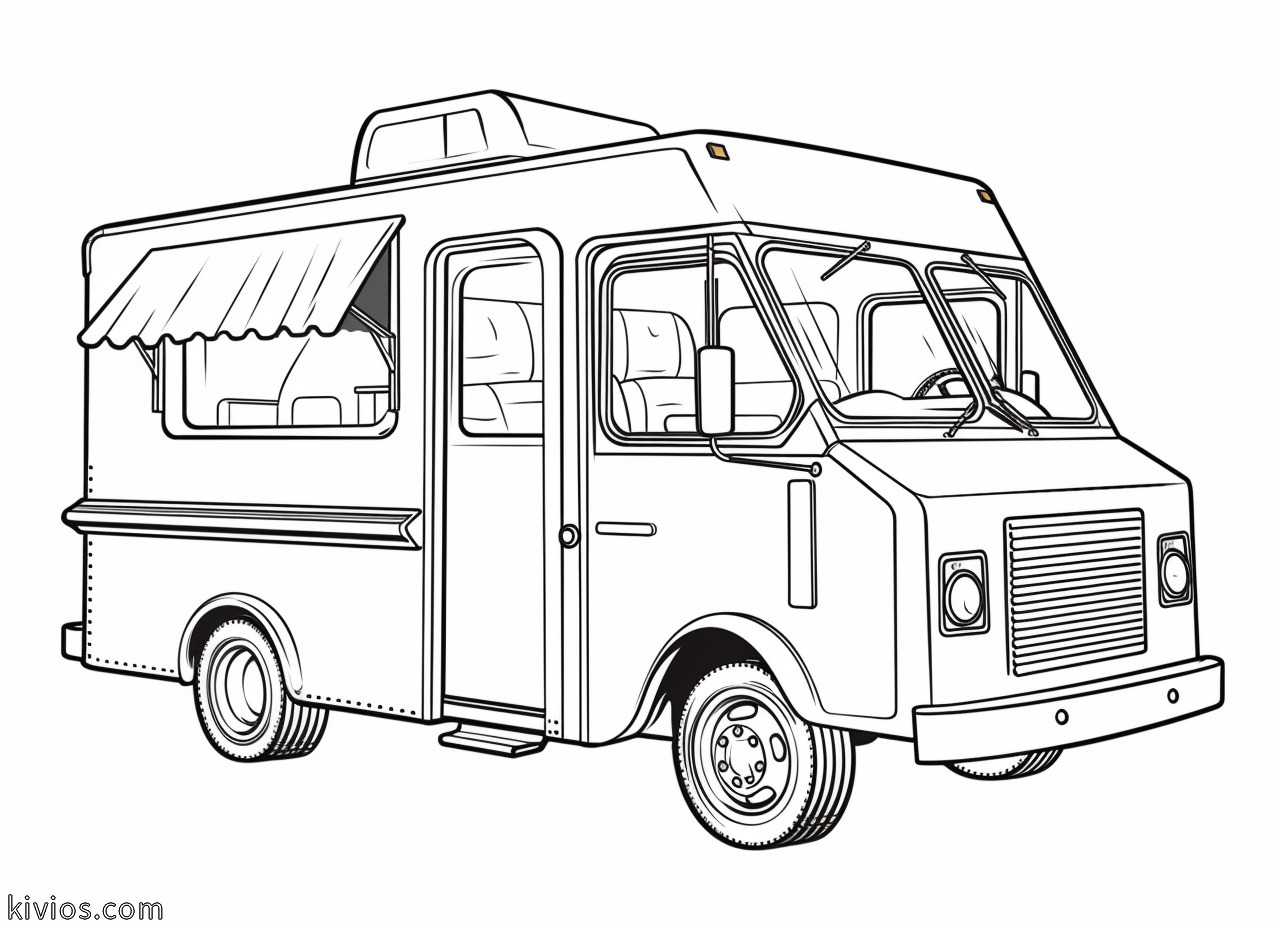 Food Truck Coloring Pages - Kivios