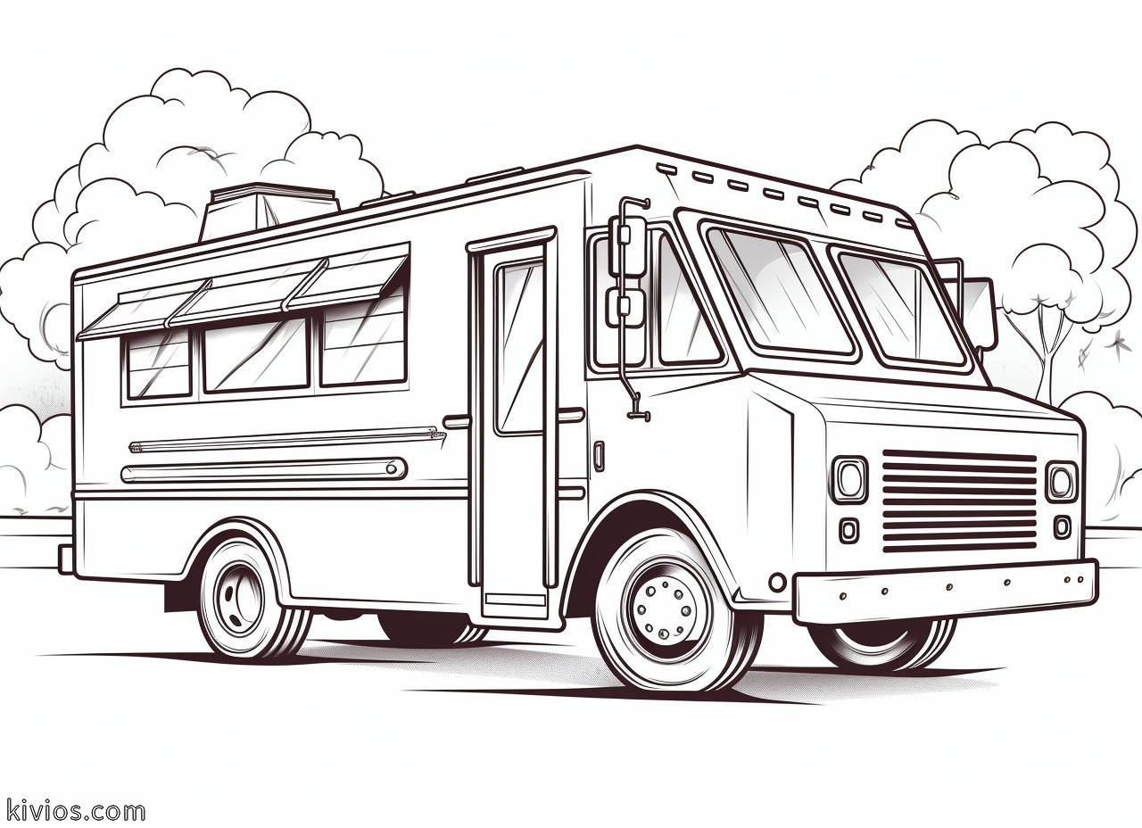 Food Truck Coloring Pages - Kivios