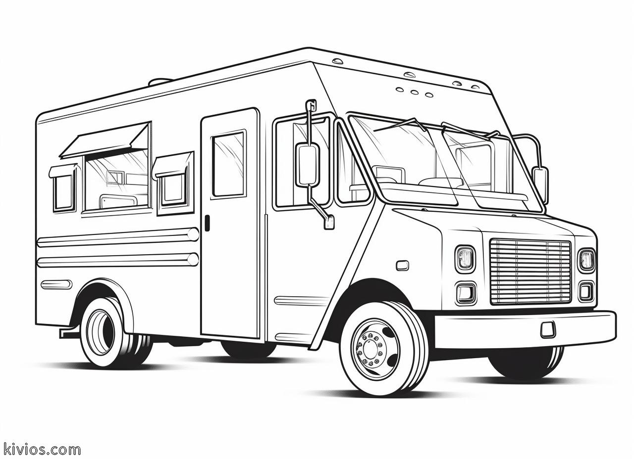Food Truck Coloring Pages - Kivios