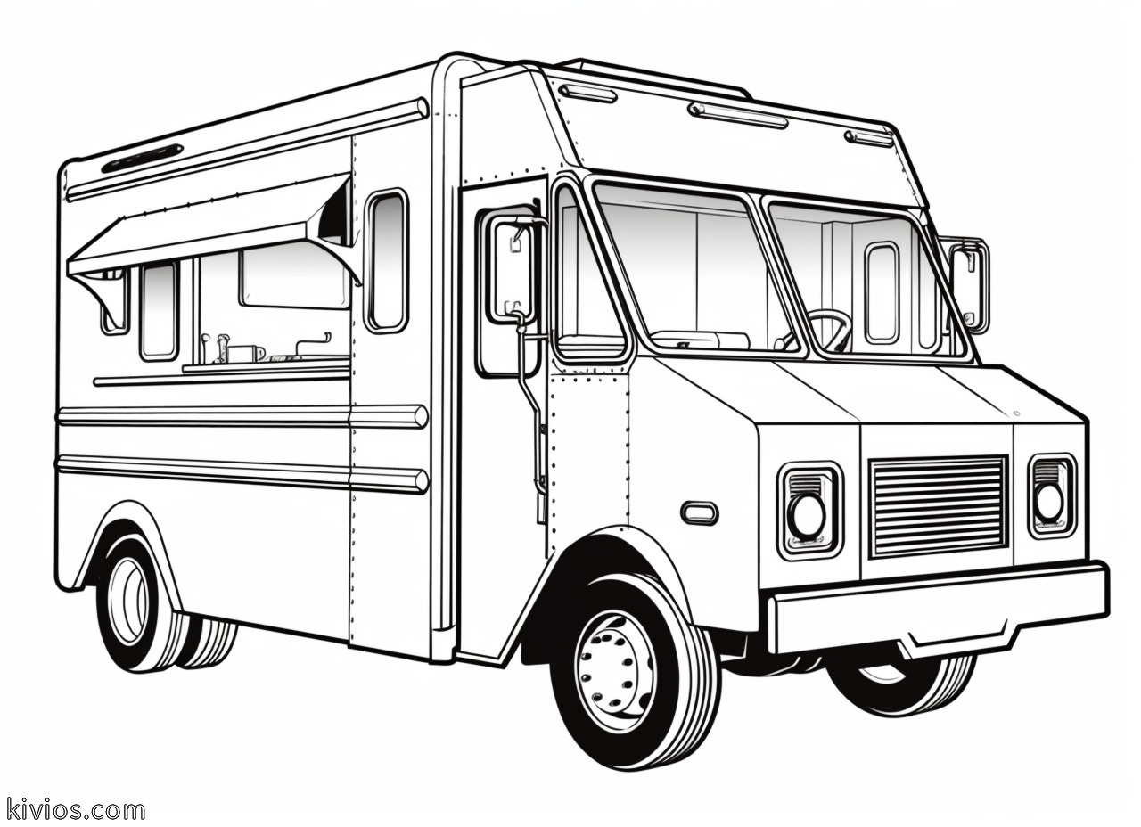 Food Truck Coloring Pages - Kivios