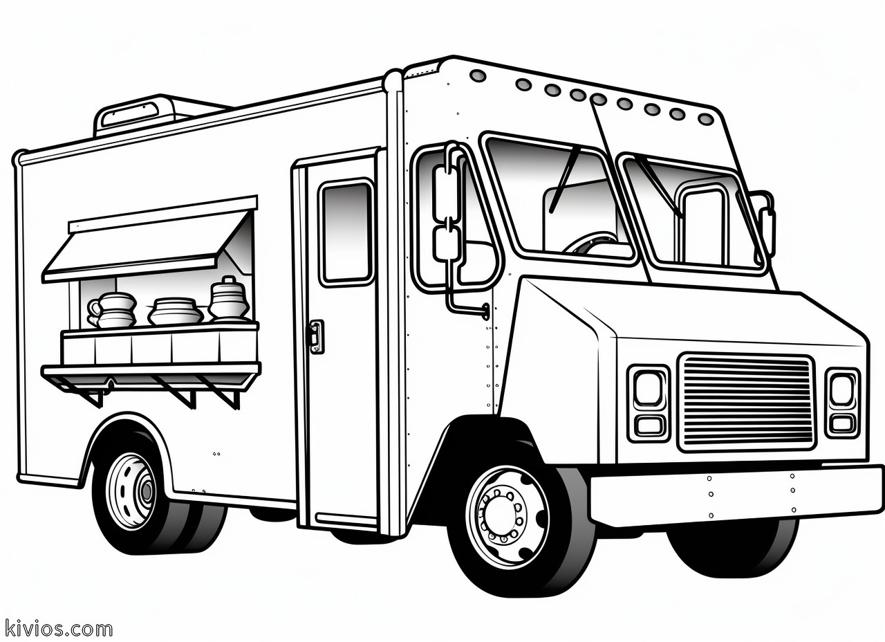 Food Truck Coloring Pages - Kivios