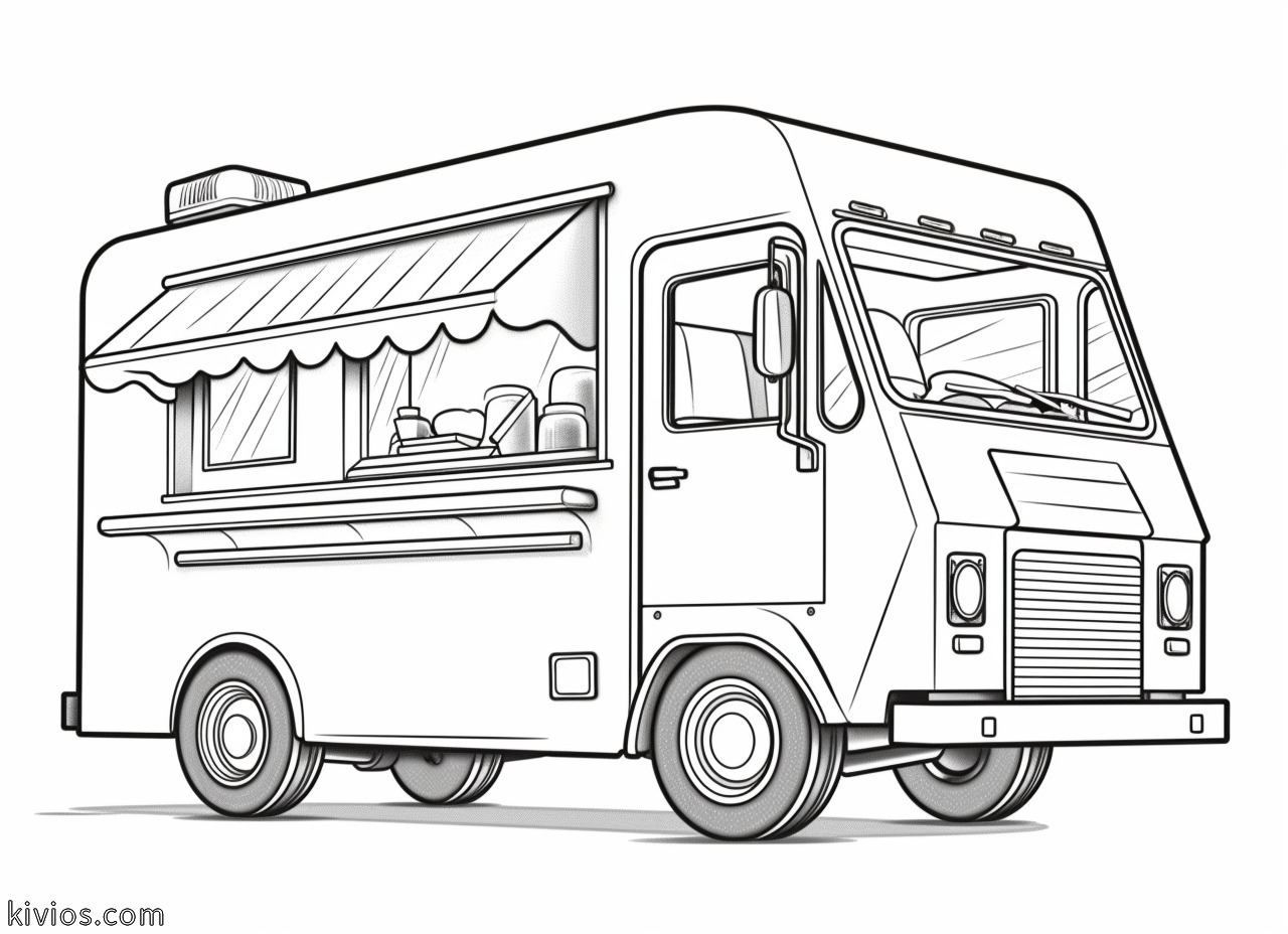 Food Truck Coloring Pages - Kivios