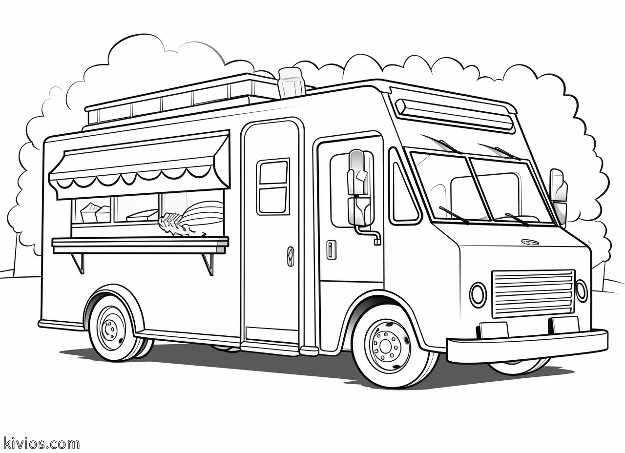 Food Truck Coloring Pages - Kivios