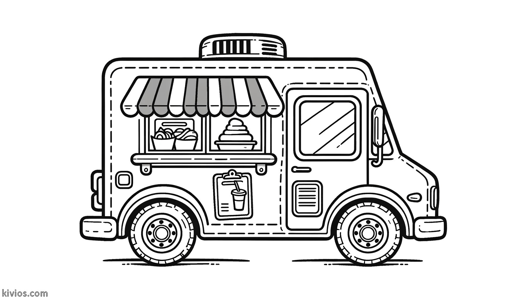 Food Truck Coloring Pages - Kivios