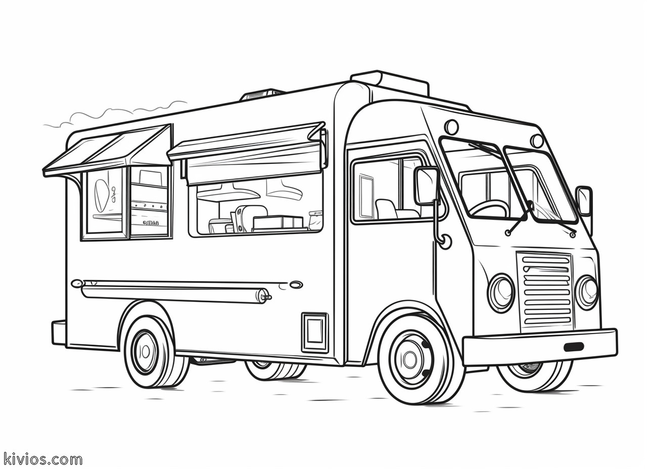 Food Truck Coloring Pages - Kivios