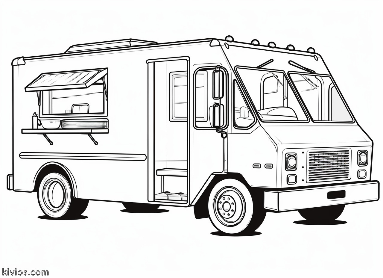 Food Truck Coloring Pages - Kivios