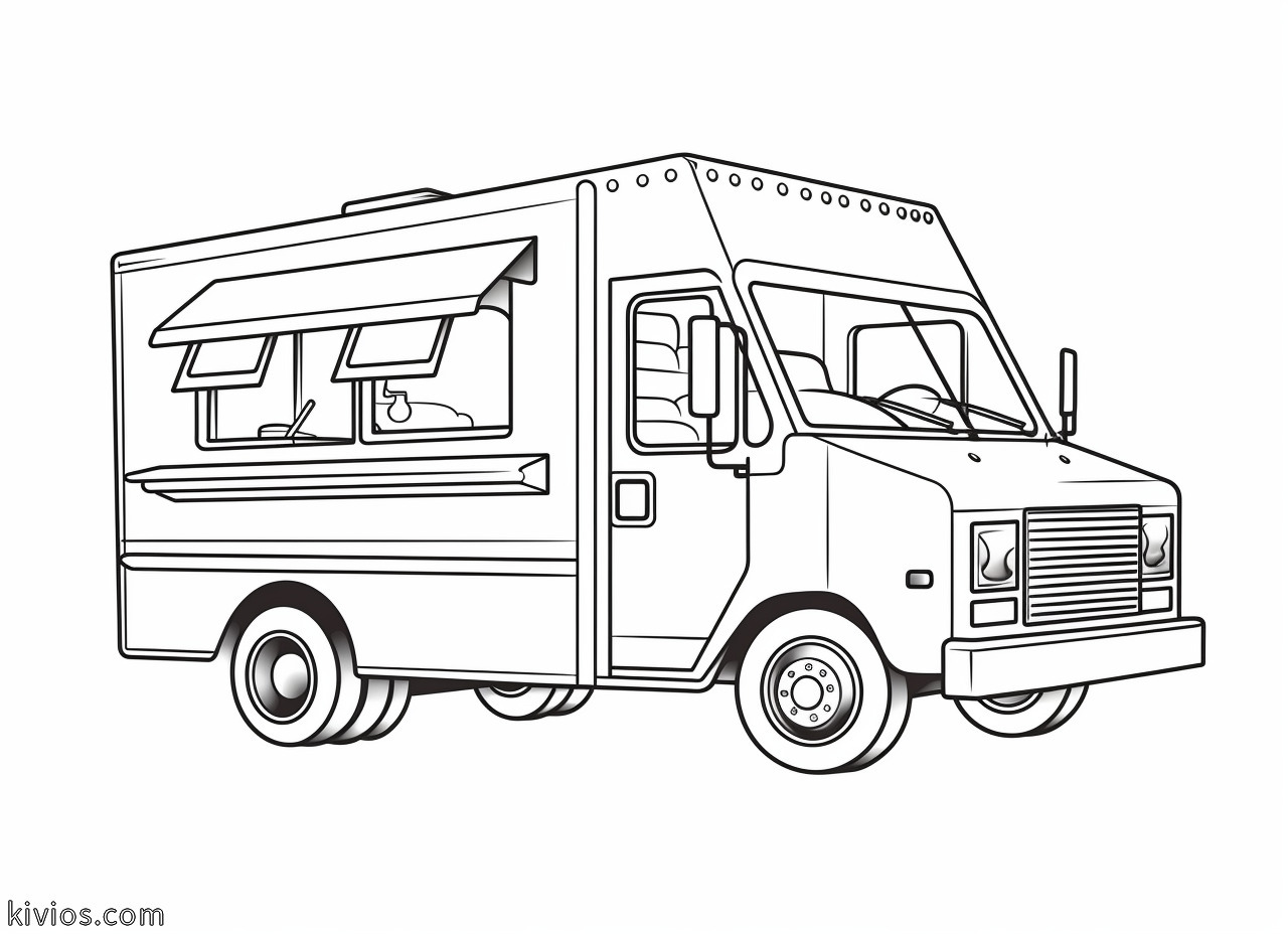Food Truck Coloring Pages - Kivios