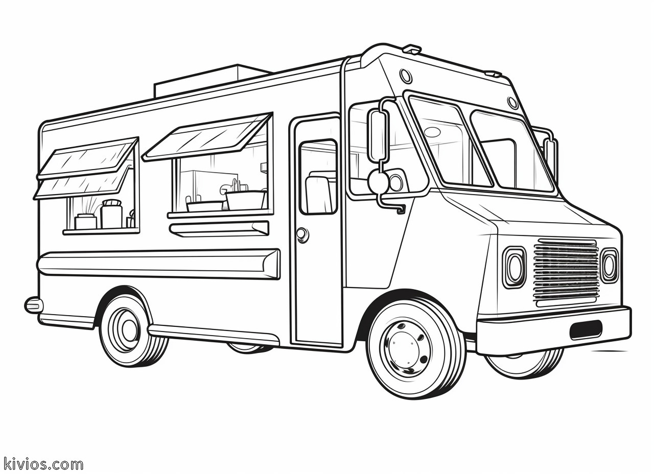 Food Truck Coloring Pages - Kivios