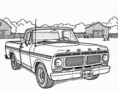 old ford truck coloring pages printable