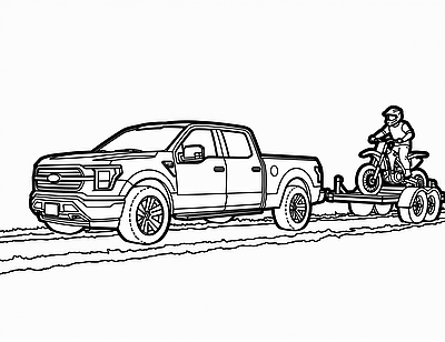 toyota tacoma coloring page printable